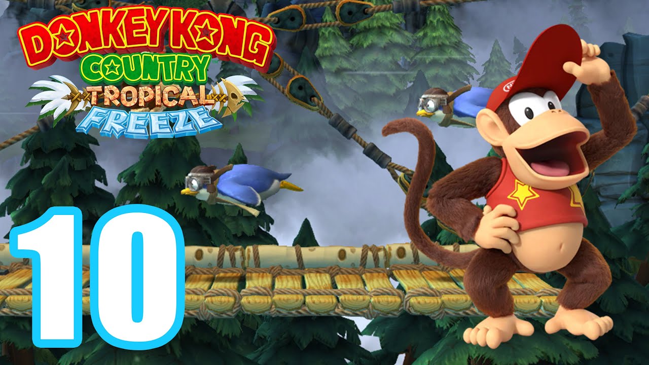 Donkey Kong Country Tropical Freeze Gameplay Part 10 - Autumn Heights ...