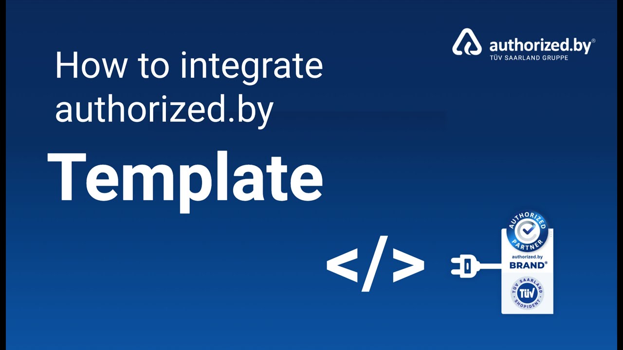 How to install the authorized.by® Seal into your Shop-Template ...