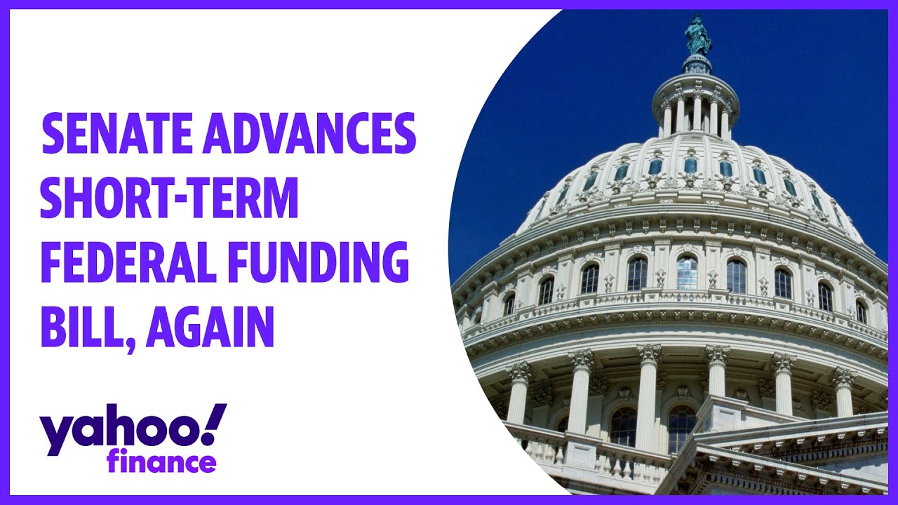 Senate advances short-term federal funding bill, again - YouTube