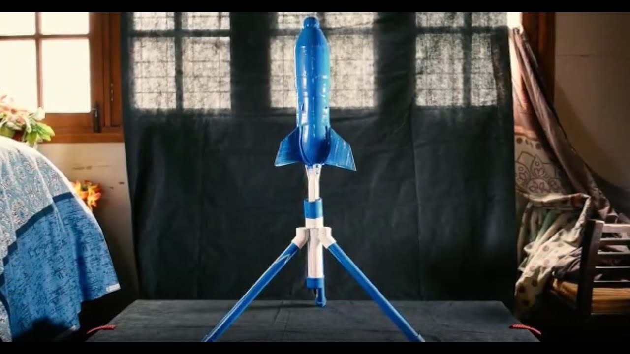 Water Rocket Launch: DIY Science Project Showcasing Aerodynamics and ...