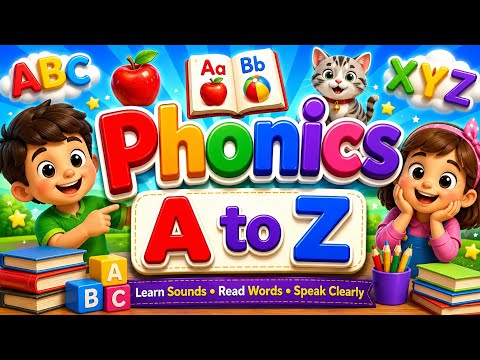 Let's Learn Phonics Aa to Zz 🔤 | Learn Alphabet Sounds A–Z | ABC Phonics for Kids