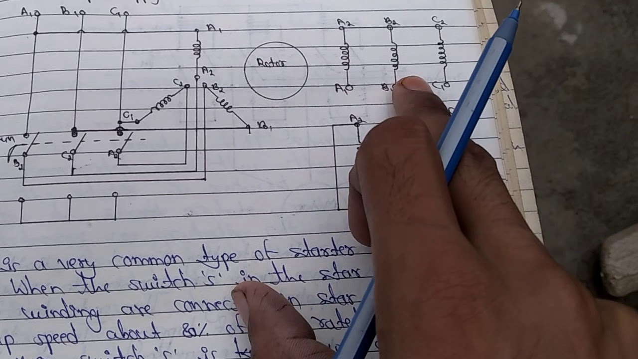 Star-Delta starter (starting method of 3-phase induction motor) - YouTube
