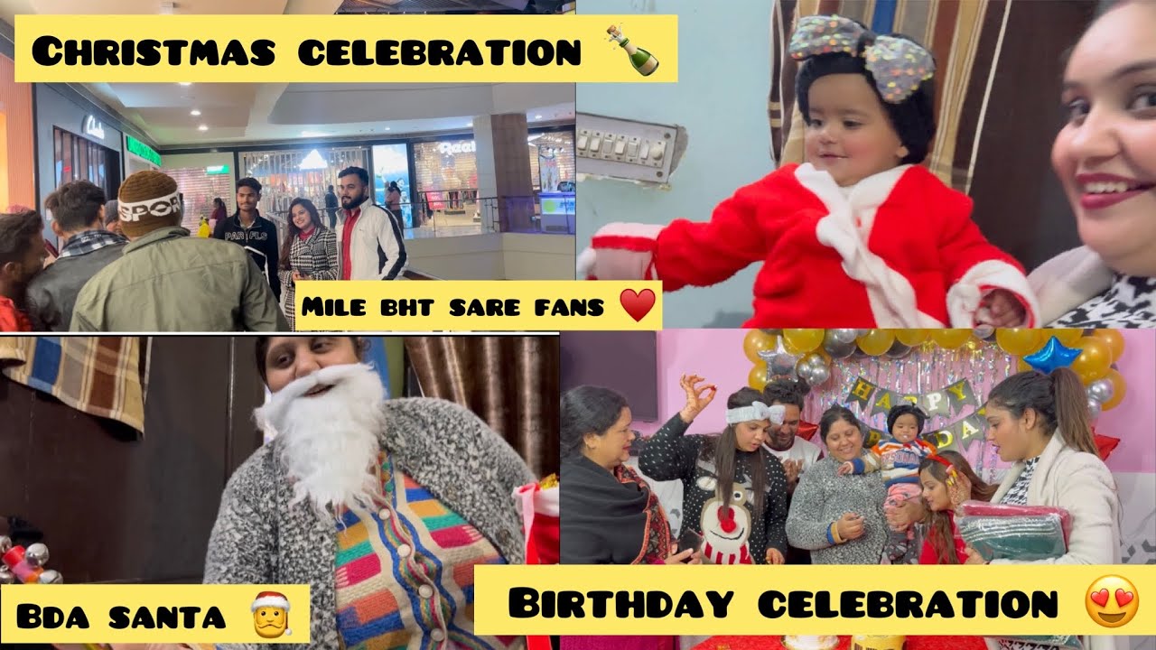 Hum Charo gye Christmas celebrate Karne 😍Fan Moment 🥹 Hmara Chota santa ...