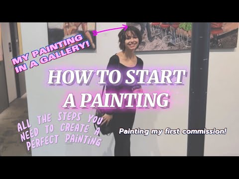 HOW TO START A PAINTING | Painting My First Commission | My Painting in ...