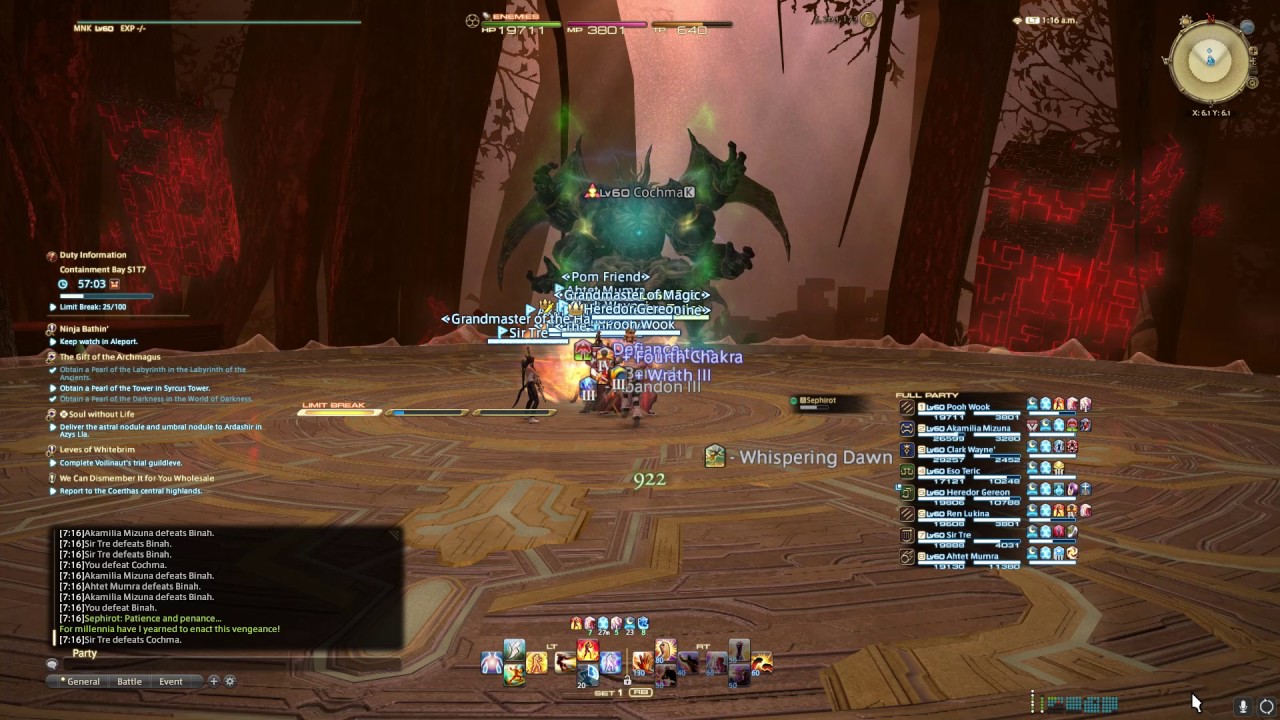SEPHIROTH FINAL FANTASY XIV MNK LVL 60 - YouTube