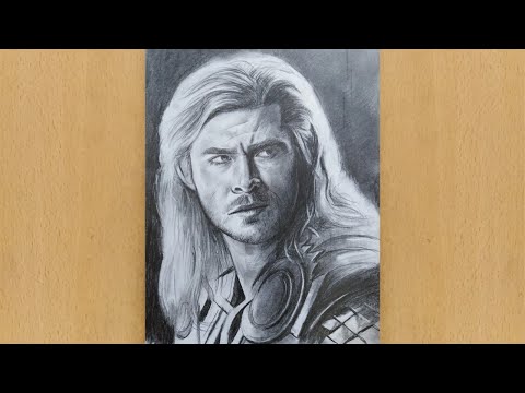 Thor (Avengers) Nasıl Çizilir | Karakalem Çizimi Adım Adım | How to Draw Chris Hemsworth