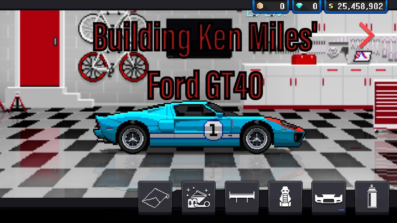 Pixel car racer building Ken Miles' Ford GT40 - YouTube