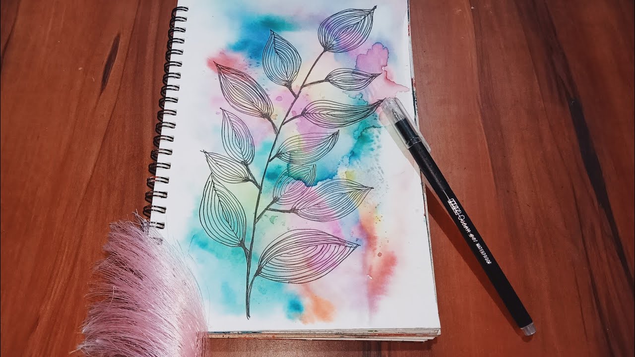 Simple Fineliner Art// Creative Art Tutorial #creativity #satisfying # ...