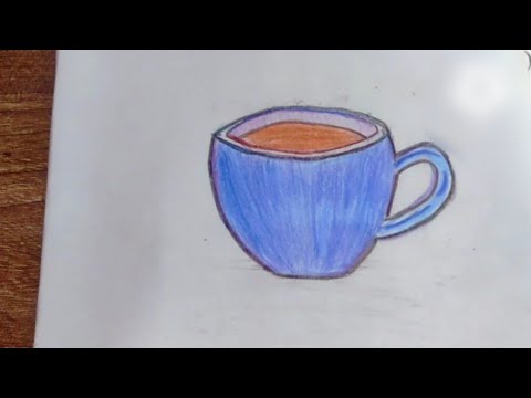 how to draw tea cup. Easy step by step. - YouTube