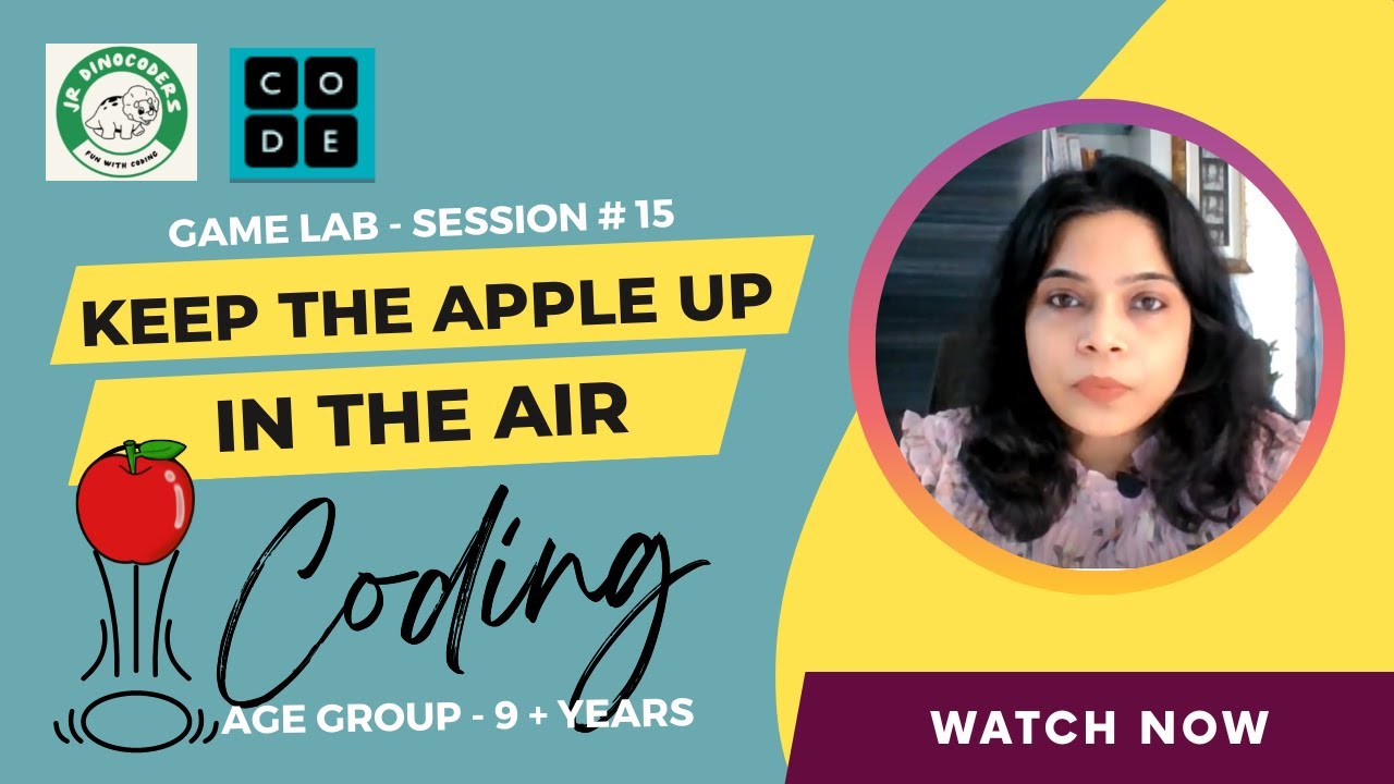 Create a game in code.org game lab - Keep the apple up in the air ...