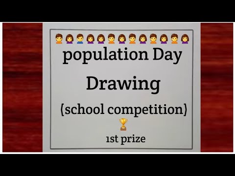 Population Day Drawing Easy|| world Population Day Drawing || world ...