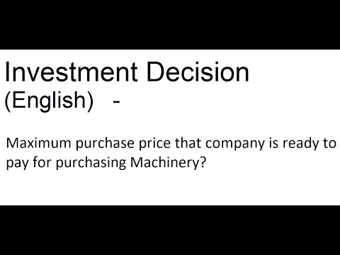 Maximum purchase price that company is ready to pay for purchasing ...