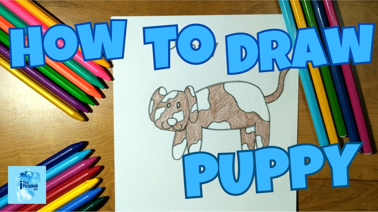 How to draw puppy 🐕step by step easily - art tutorial for kids. - YouTube