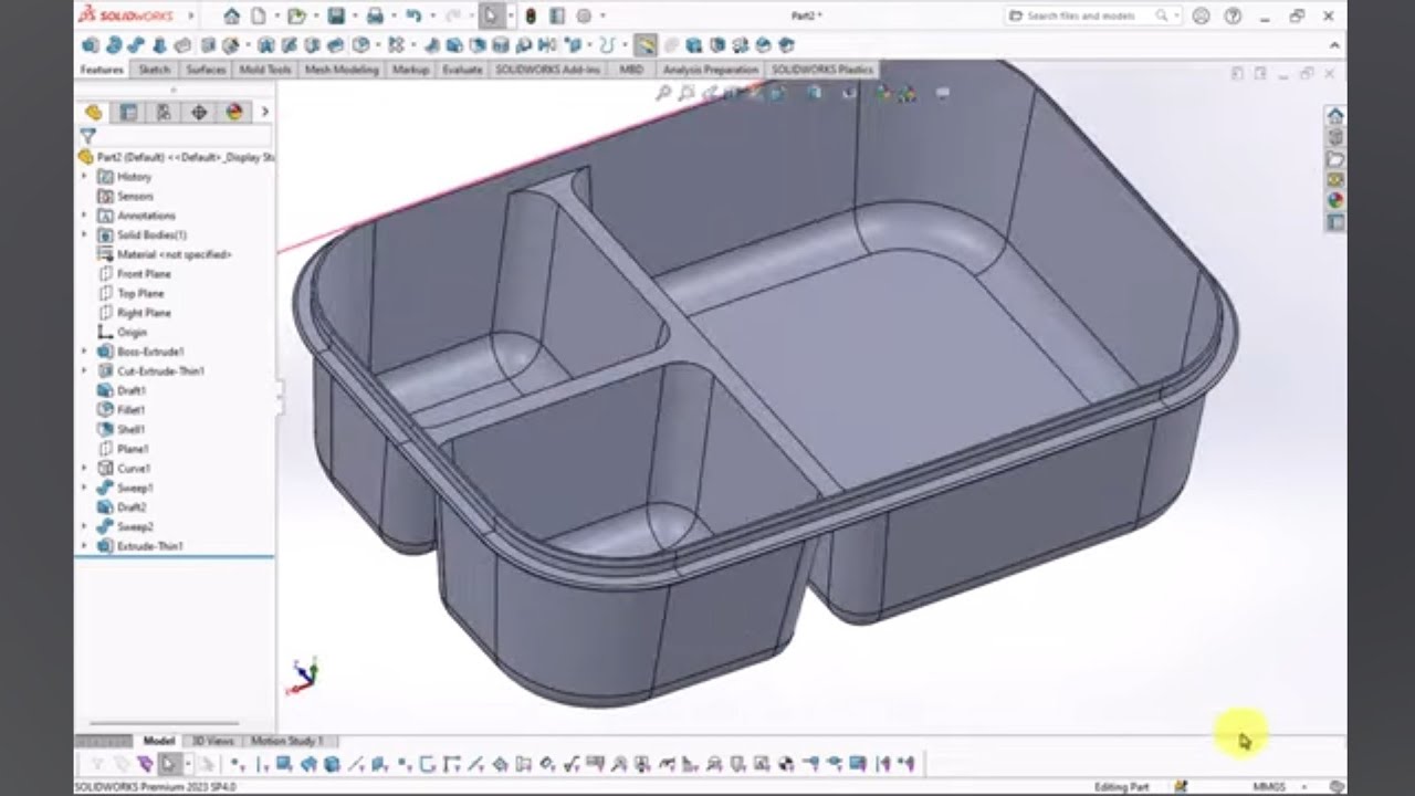 LUNCH BOX - SOLIDWORKS TUTORIAL - YouTube