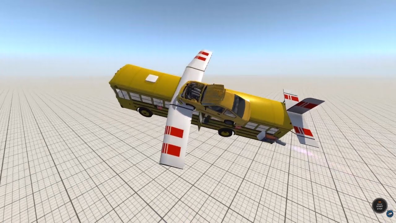 Flying Car Bus - BeamNG Drive - YouTube