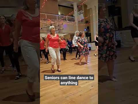 Seniors Line Dance to any song! #shorts
