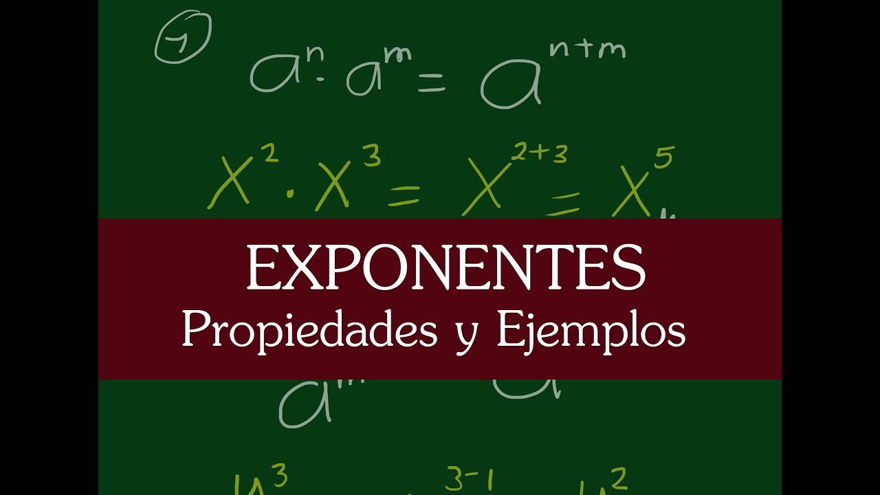 Propiedades de los Exponentes | Ejemplos Simples - YouTube