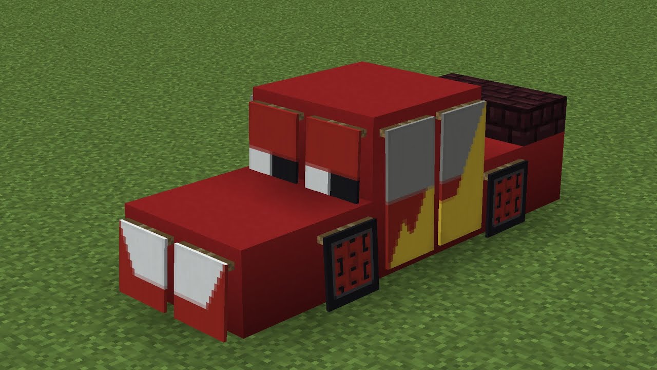 How To Make Lightning Mcqueen in Minecraft - YouTube