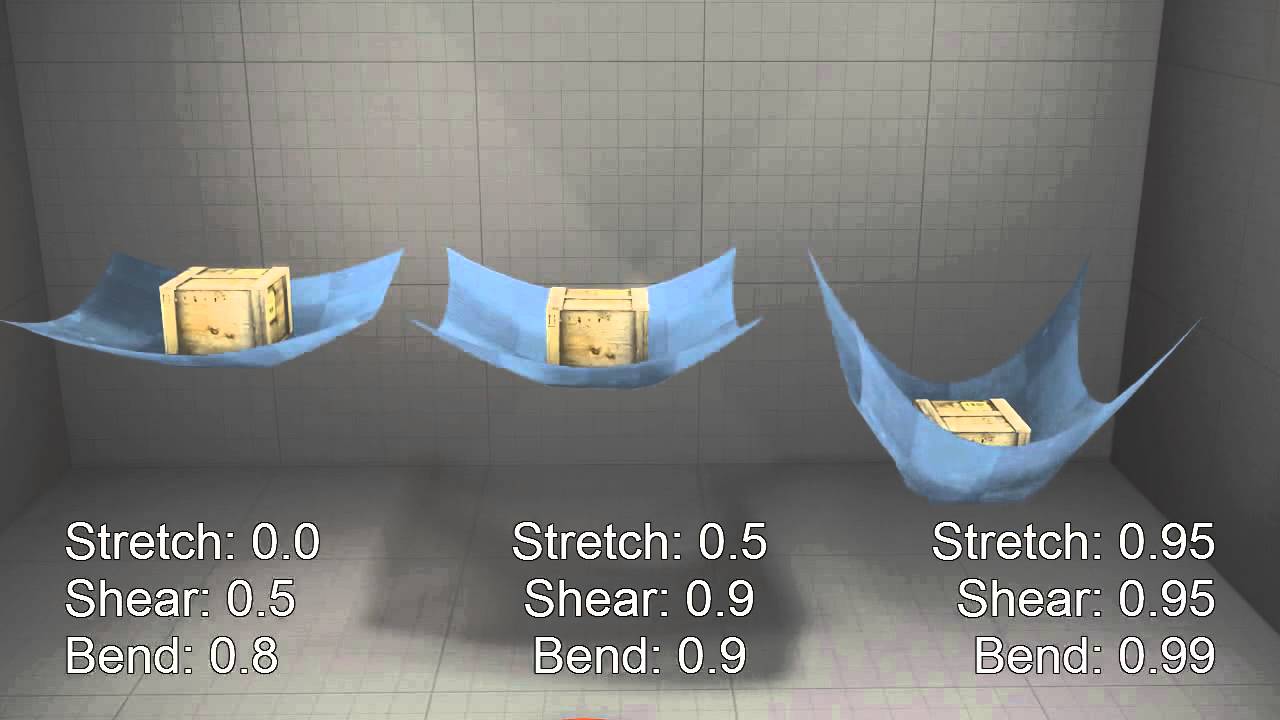 Cloth parameters (examples) - YouTube