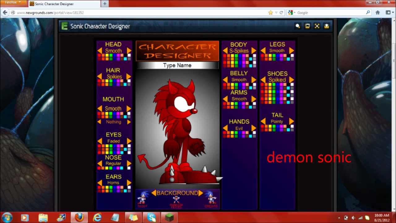 sonic characters made with sonic character designer - YouTube