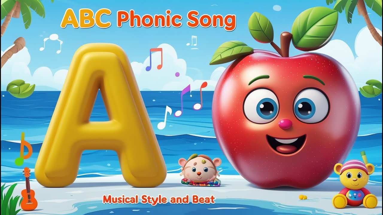 🎶 Cute ABCD Rhymes | Fun with Letters for Kids || ABCD Rhymes, Food ...
