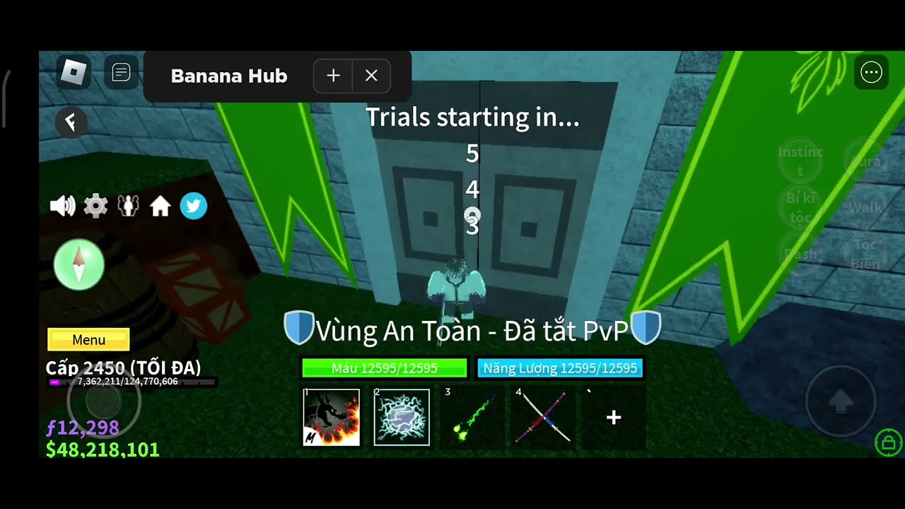 Hack Blox Fruit | Trial V4 Cùng Banana Hub Phê Vl | Mình Có Nhận Up Tộc ...