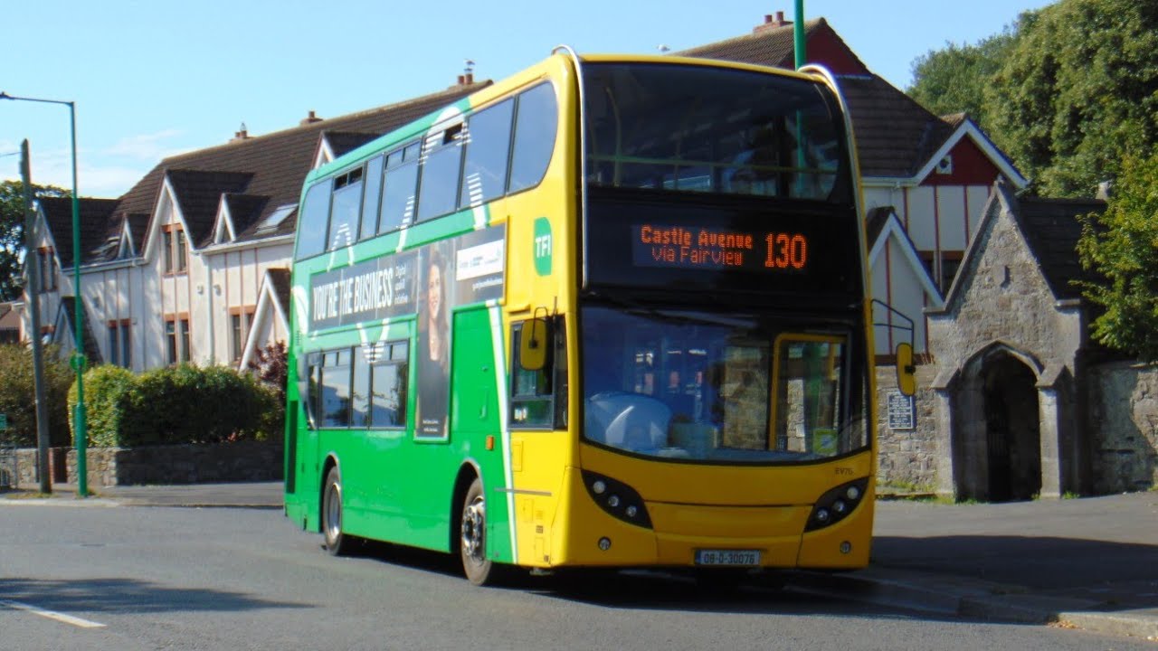 Dublin Bus EV76 pulling into Castle Avenue on a 130 Service from Talbot ...