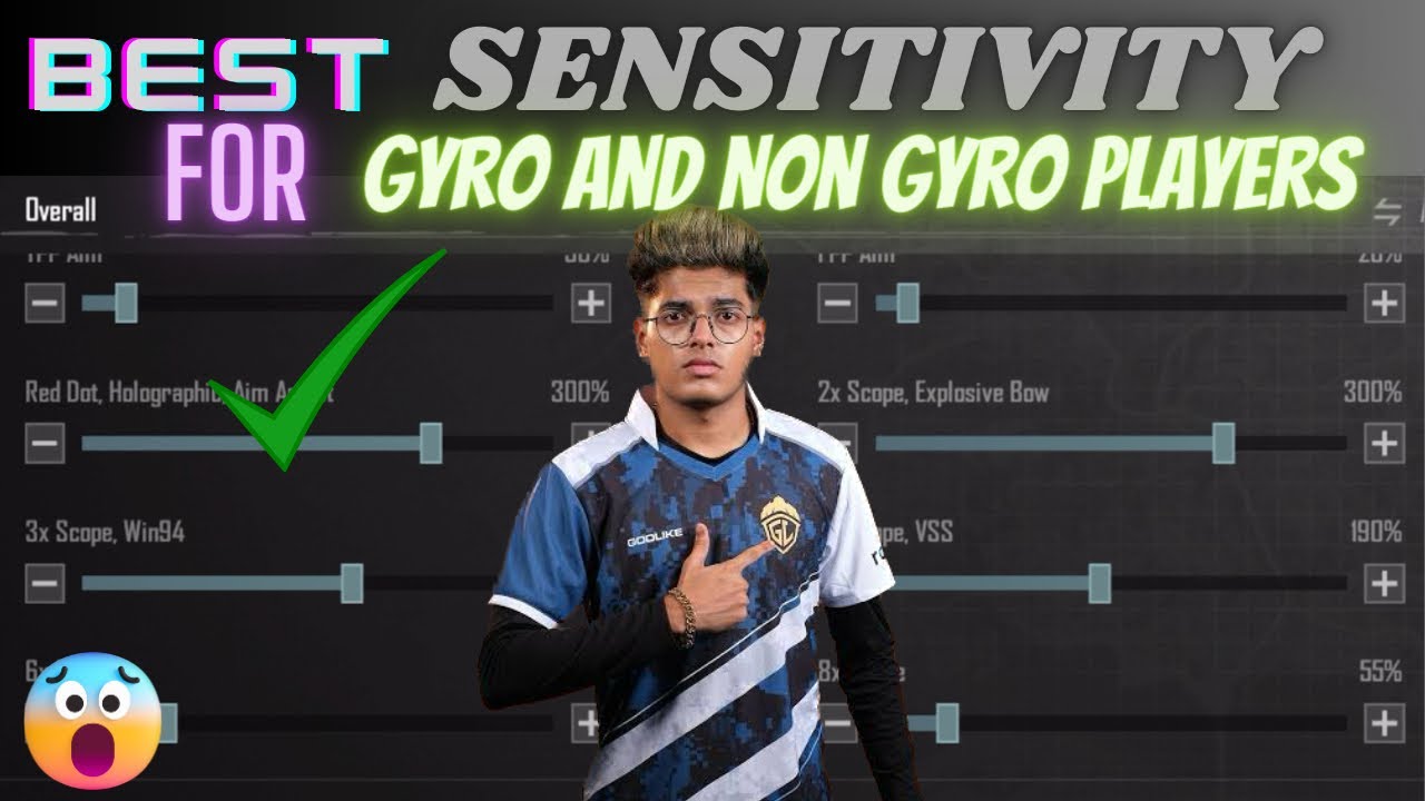 🔥😱Best sensitivity settings in bgmi for gyro and non gyro players ...