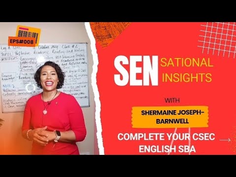 CSEC English A SBA outline, components, and skills needed - YouTube