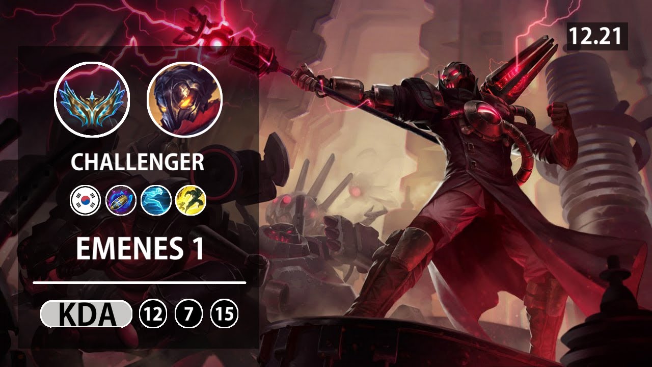 롤 챌린저 빅토르 " EMENES 1 " // LOL MID Viktor KR Challenger | Patch 12.21 ...