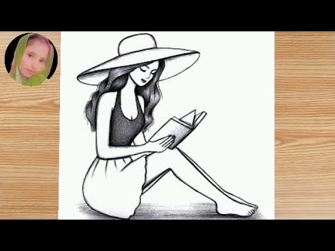 How to draw a Girl Sitting| Sitting Girl drawing with Pencil | Pencil ...