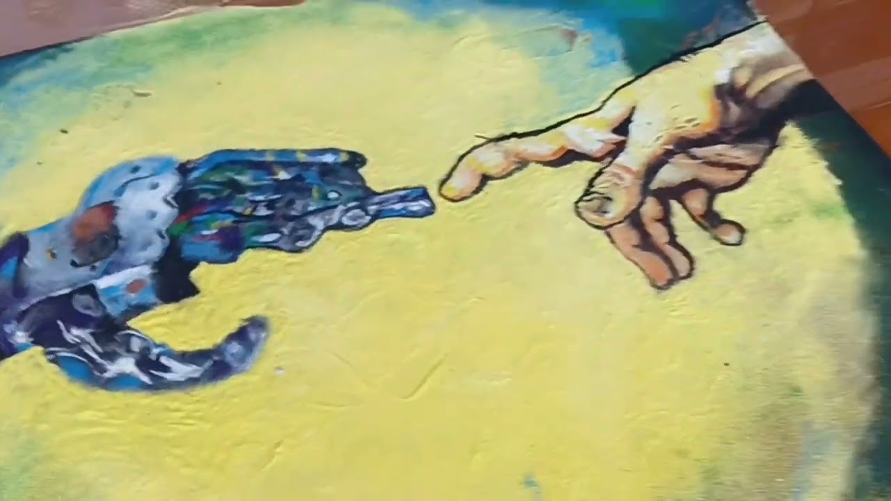 rangoli related to technology ||rangoli new idea||best rangoli new 2022 ...