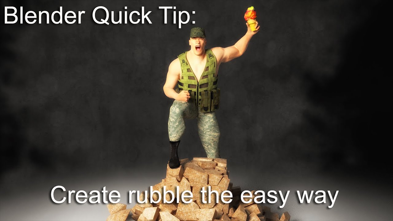 Blender Quick Tip: Create rubble easily in Blender - YouTube