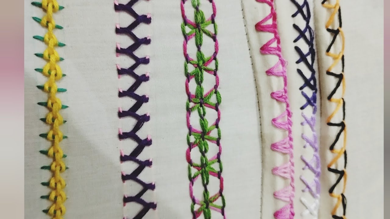 Stunning borderline design//Beautiful and stylish borderline embroidery ...