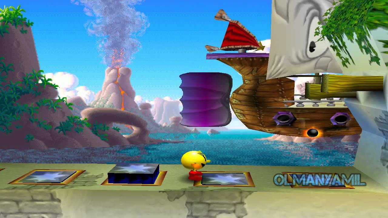 Pacman World - Mundo 1 The Valley of the Pirates - Misión 4 HMS Windbag ...