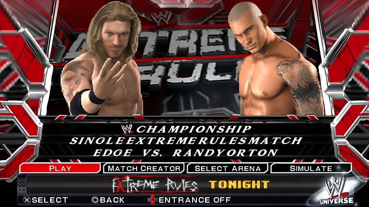 Wwe Svr 2011-Randy Orton vs Edge for Wwe Championship||com vs com ...