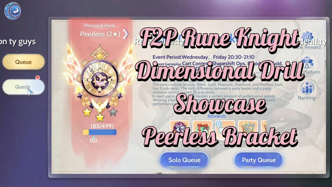 RAGNAROK ORIGIN - F2P RUNE KNIGHT - DIMENSIONAL DRILL PEERLESS SHOWCASE ...