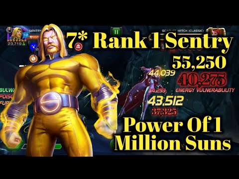 7* Rank 1 Sentry give this much damage 😱🤩 | Mcoc Sentry new ( buff ...