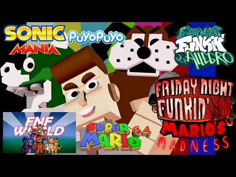 (FNF MASHUP) Unbeatable, but is a mashup with its original references