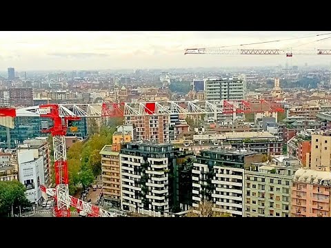 MILANO city life. cantiere portico CITY WAVE . COSTRUZIONE PIANI TERRA ...