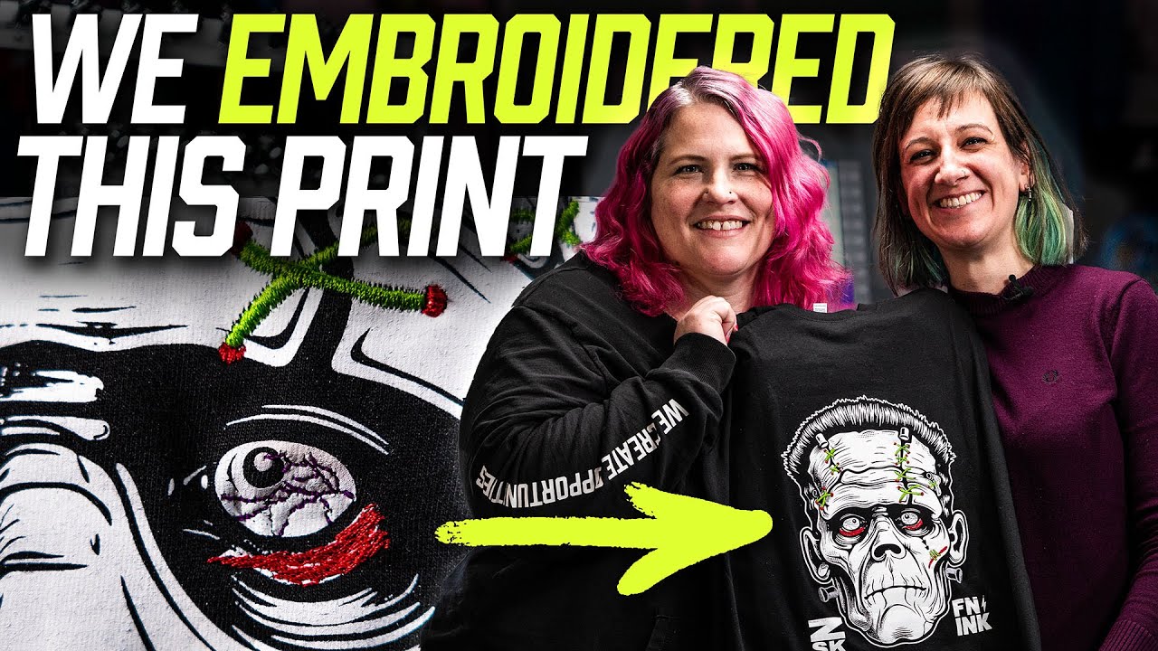 Combining Screen Printing & Embroidery for Next-Level Apparel! - YouTube