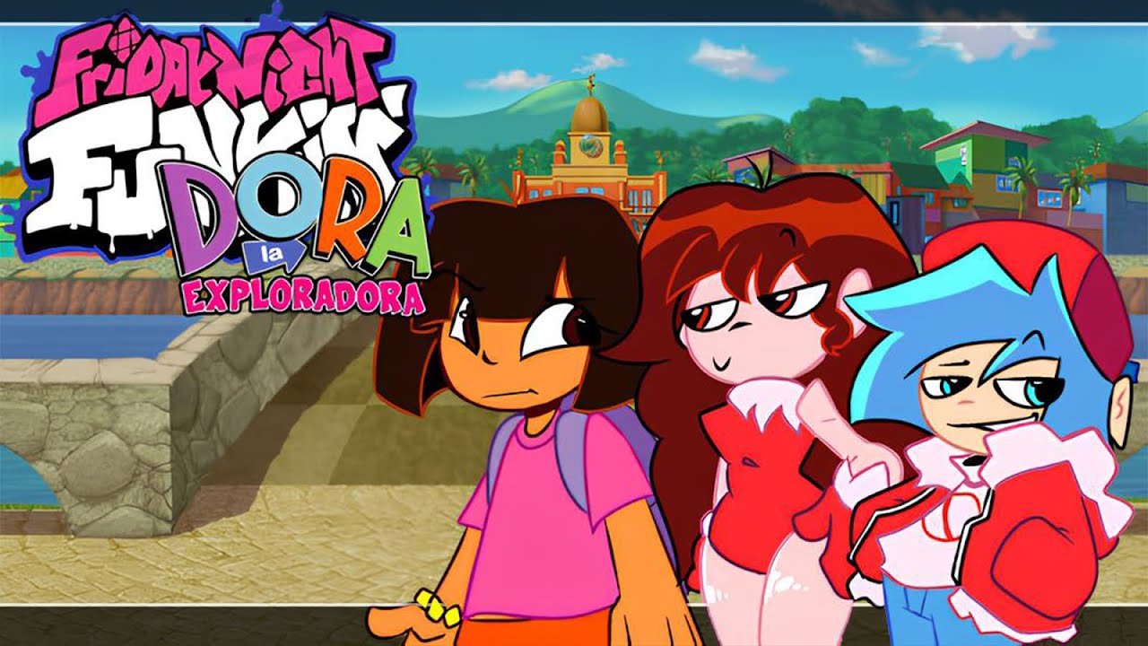 Friday Night Funkin' - V.S. Dora the Explorer (LYRICS & CUTSCENES) (FNF ...