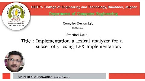 Compiler Design Lab - YouTube