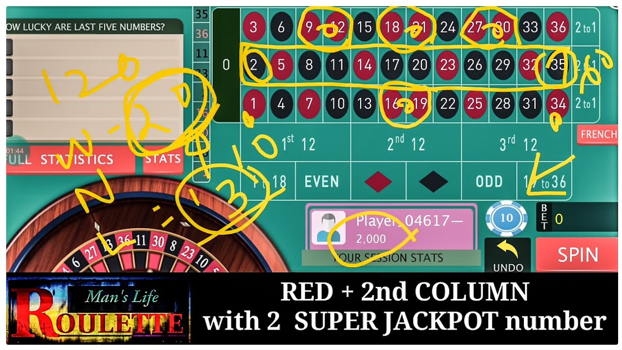 Red + 2nd Column with 2 Super Jackpot.. Roulette Winning Strategy with ...