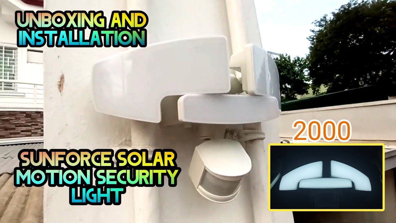 UNBOXING AND INSTALLATION OF SUNFORCE SOLAR MOTION SECURITY LIGHT - YouTube