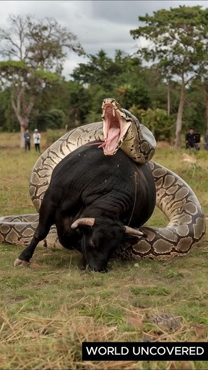 When a Python Attacks a Bull – What Happens Next Is Stunning #shorts ...