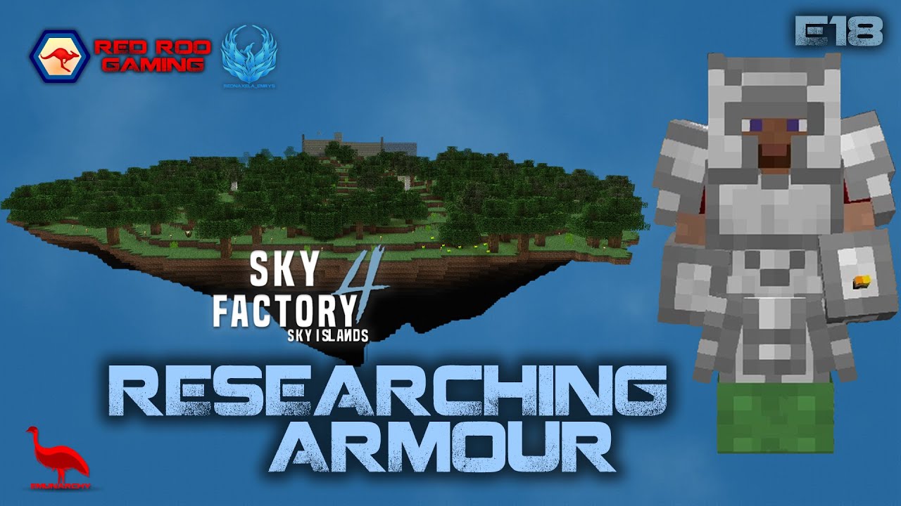 Minecraft | SkyFactory 4 Sky Islands E18 - Researching Armor - YouTube