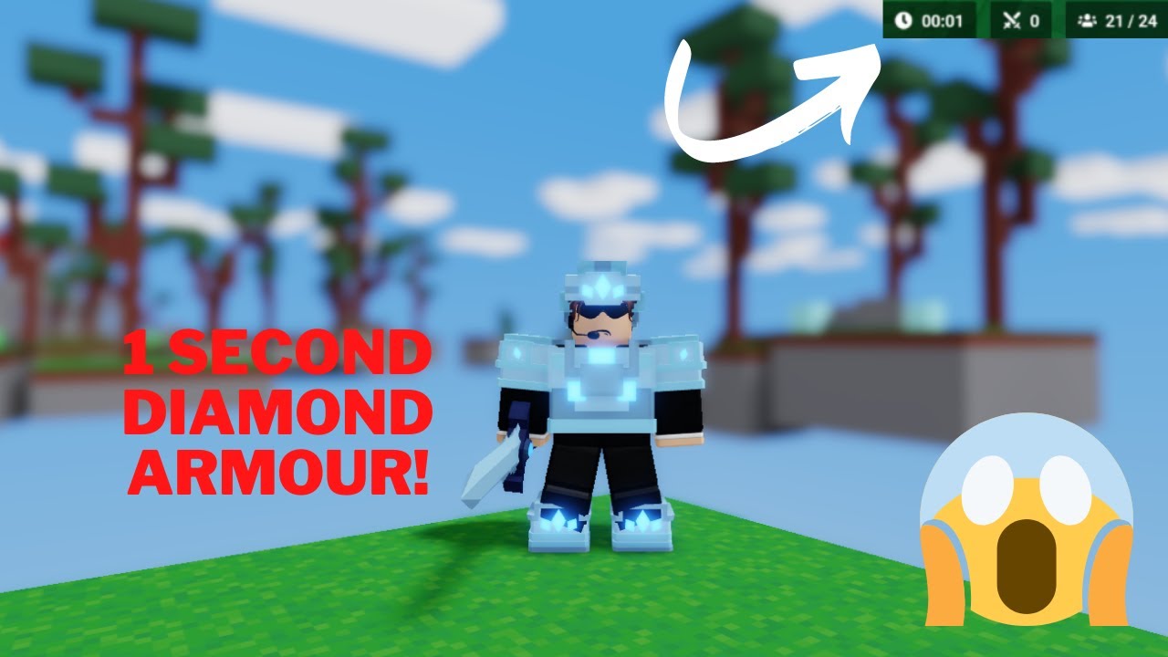 Getting Diamond Armour In 3 SECONDS... (Roblox Bedwars) - YouTube