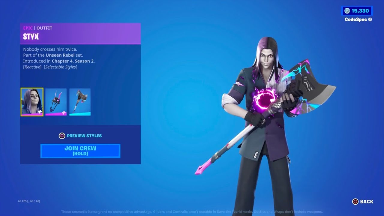 *NEW* Styx Crew Pack! (Fortnite Battle Royale) - YouTube