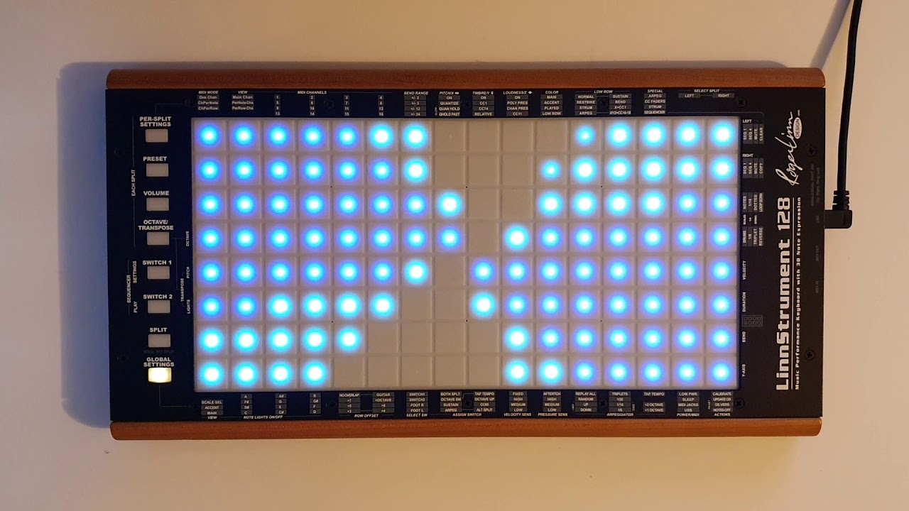 Animations on my LinnStrument. Inspired by https://tixy.land/ - YouTube